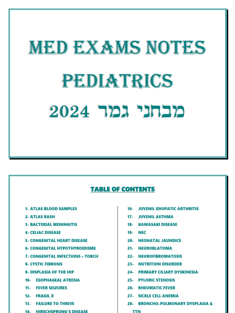 Pediatrics Notes Merged | PDF