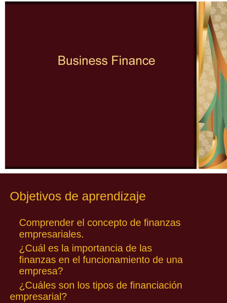Finanzas Empresariales: Tipos y Fuentes | PDF | Capital de trabajo ...