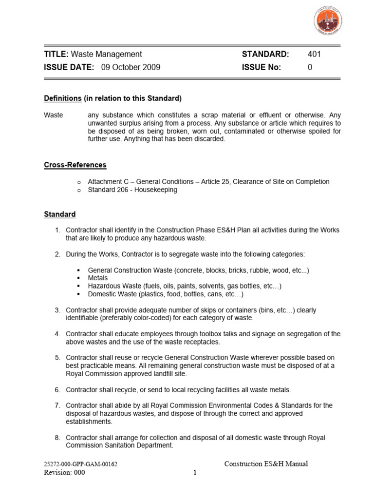 401 - Waste Management | PDF | Waste | Recycling