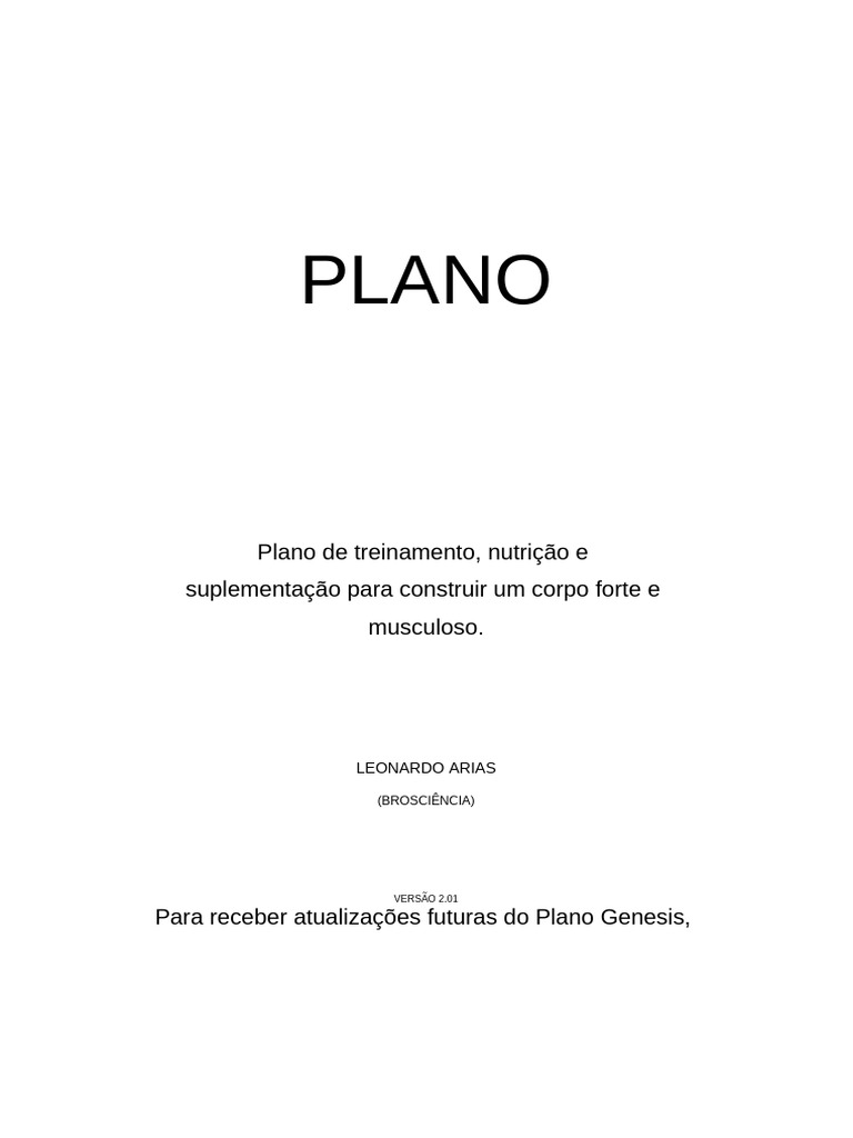 "Plano gênesis.pdf" | PDF | Nutrientes | Alimentos