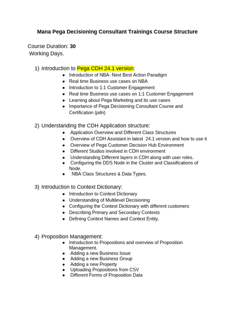 Mana Pega CDH Trainings Course | PDF | Analytics | Prediction