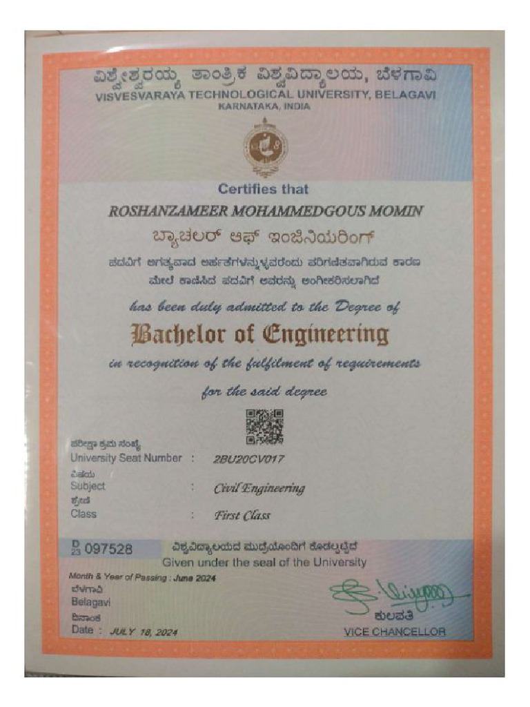 Compressed Degree Certificate Compressed | PDF