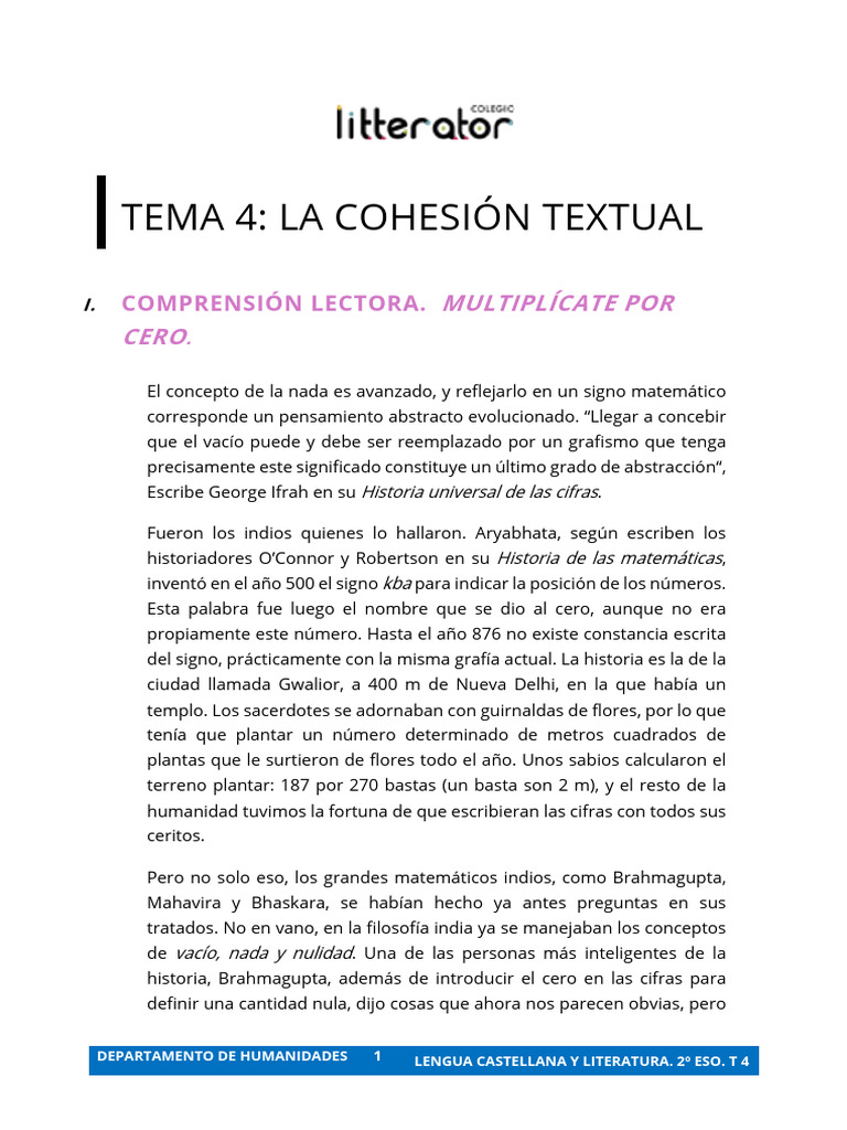 TEMA 4 Leng | PDF | Asunto (gramática) | Palabra