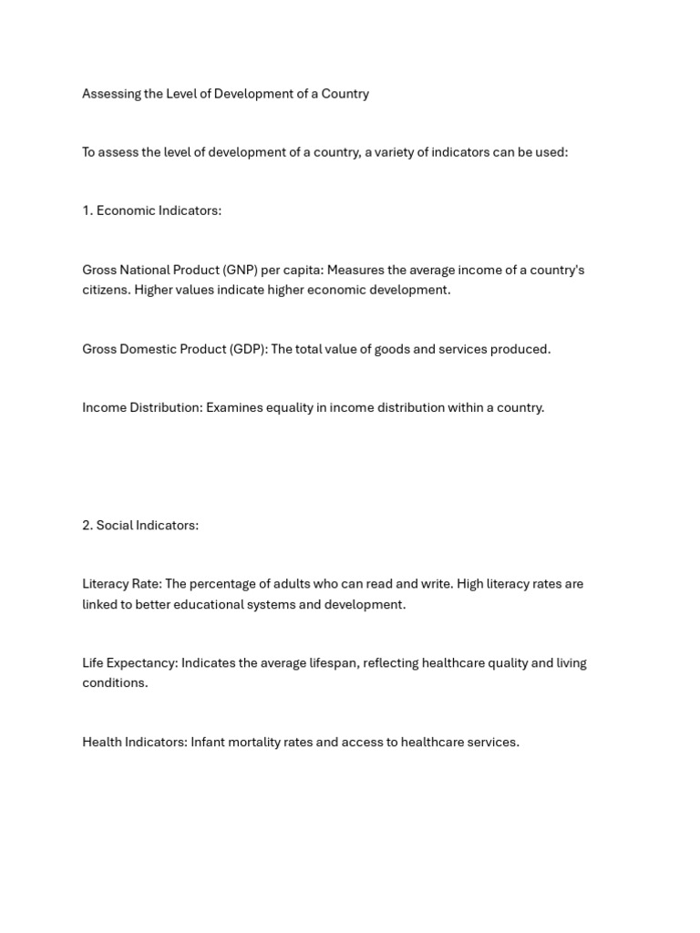 Geography Economic Development' With You | PDF | Gross Domestic Product ...