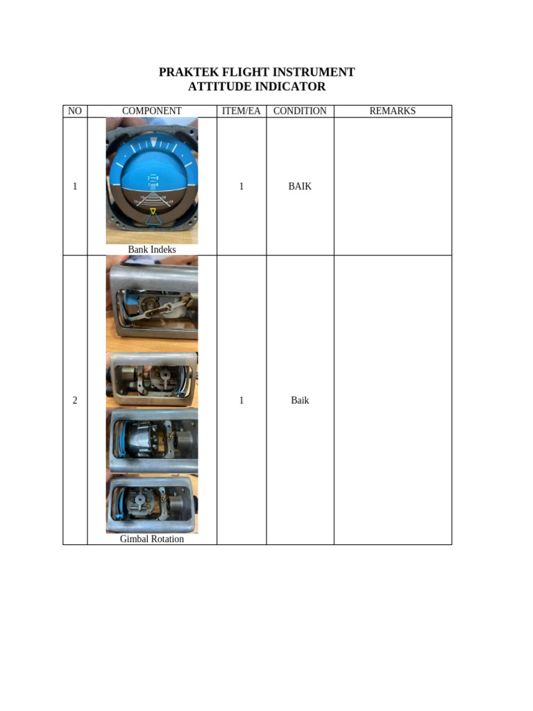 Flight Instrument Attitude Indicator Review | PDF