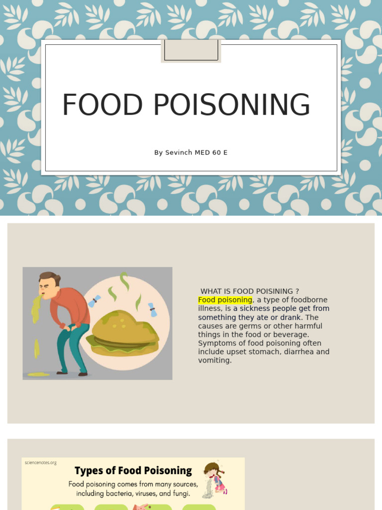 Food Poisoning | PDF | Foodborne Illness | Cereals