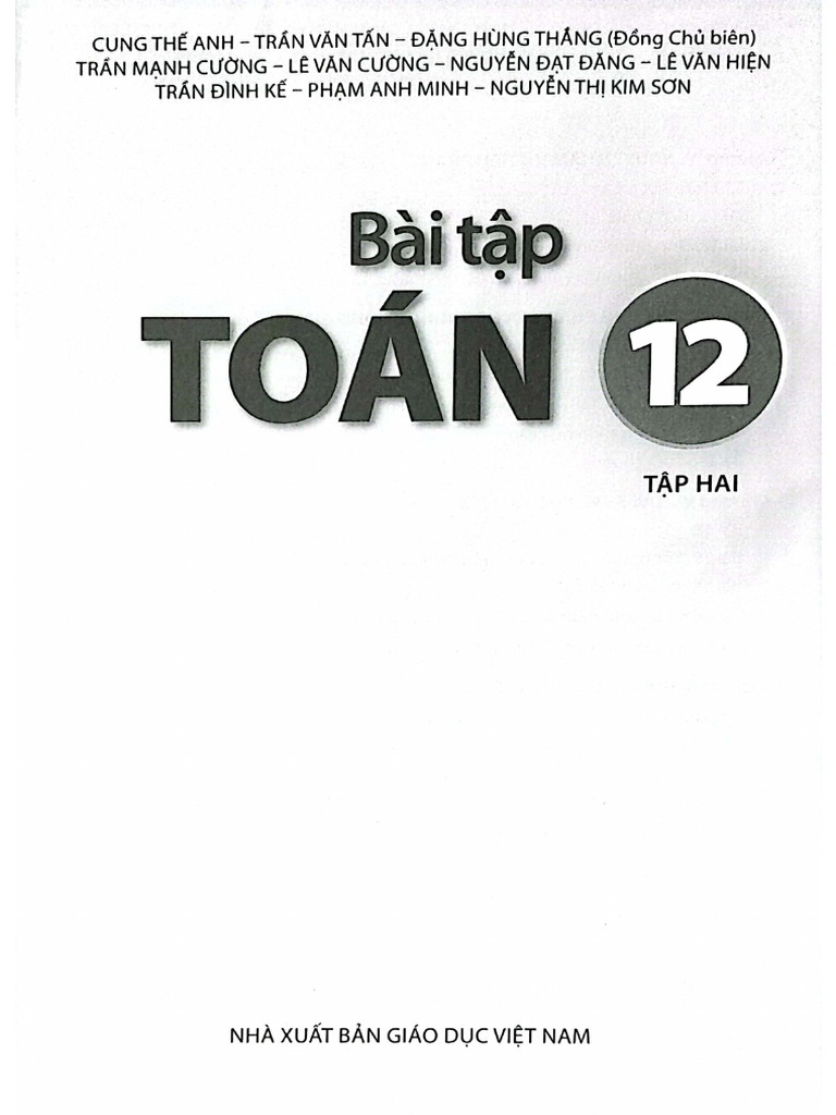 Sbt Toán Lớp 12 - Tập 2 - Kntt | PDF