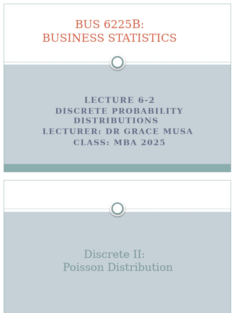 WEEK 7 - Discrete Probability Distribution (Poisson) | PDF | Poisson Distribution | Teaching ...