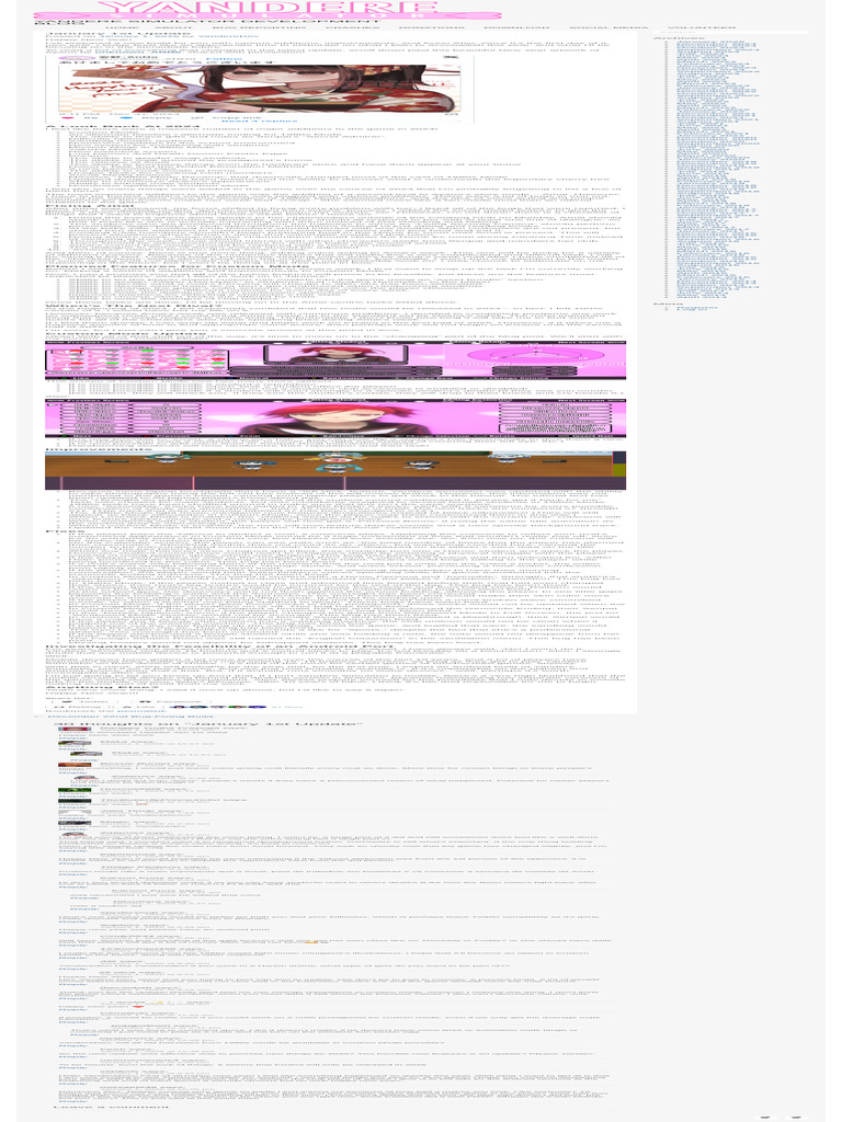 January 1st Update Yandere Simulator Development Blog | PDF