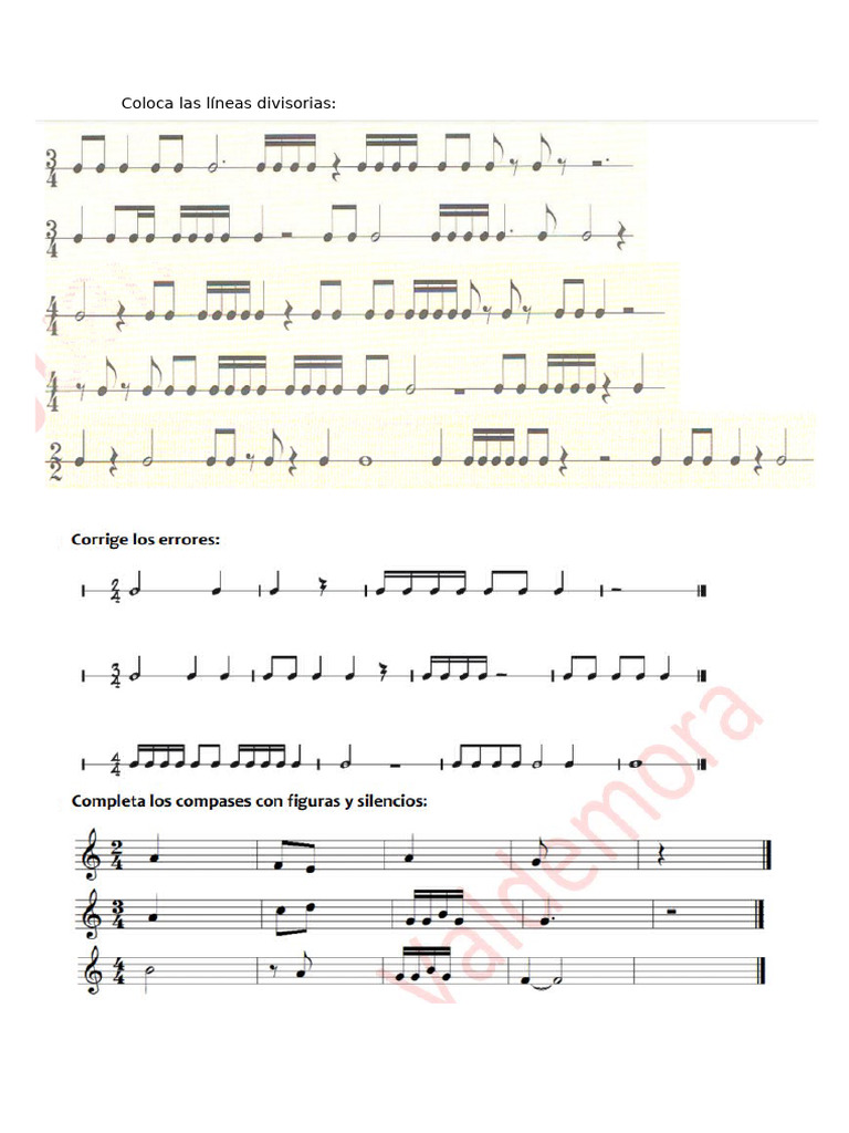 Actividades Ritmo y Compás | PDF