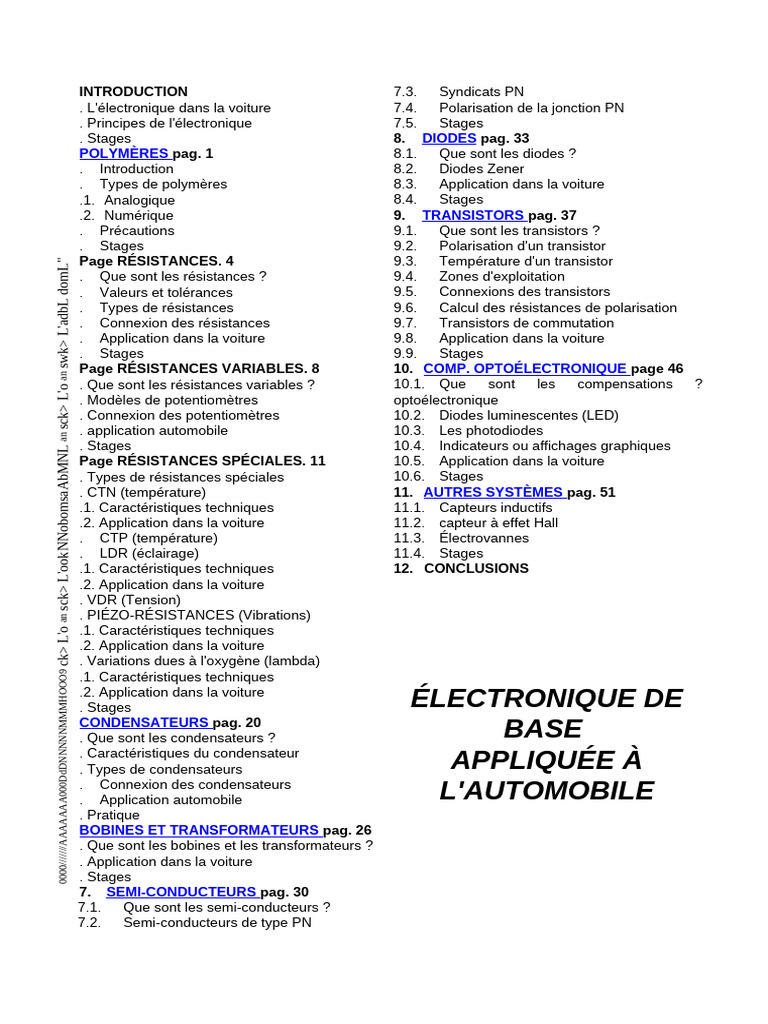 Électronique automobile : composants clés | PDF | Condensateur ...