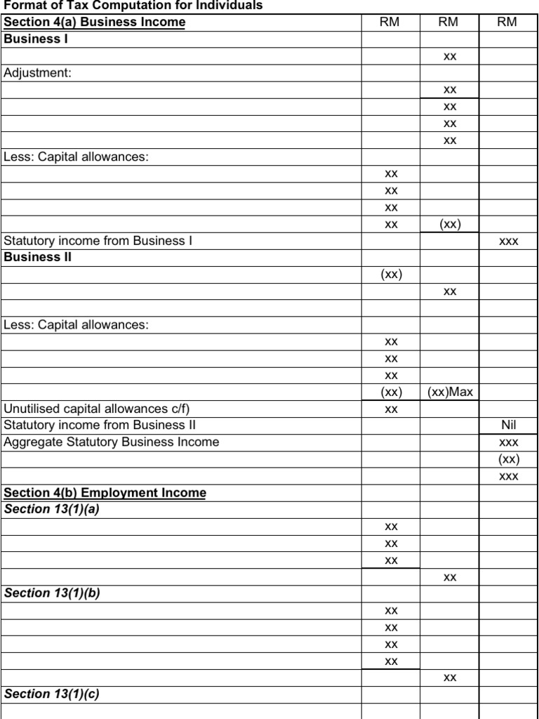 Individual Income Tax Computation Guide | PDF