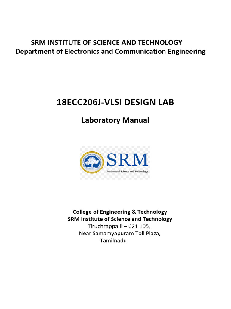 Vlsi Lab Manual | PDF | Hardware Description Language | Logic Gate