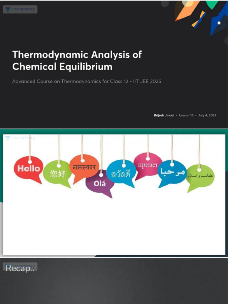Thermodynamic Analysis of Chemical Equilibrium No Anno | PDF