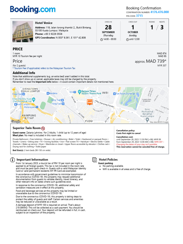 Booking.com_ Confirmation | PDF