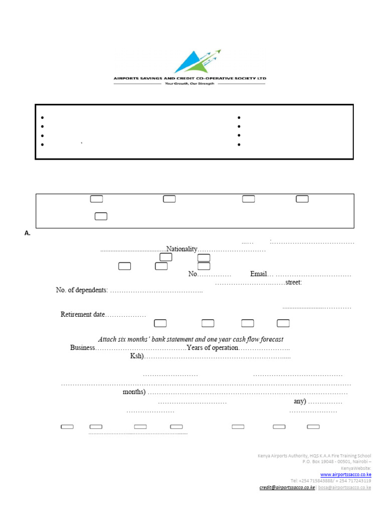 BOSA LOAN APPLICATION-08102024 (1) | PDF | Loans | Debt