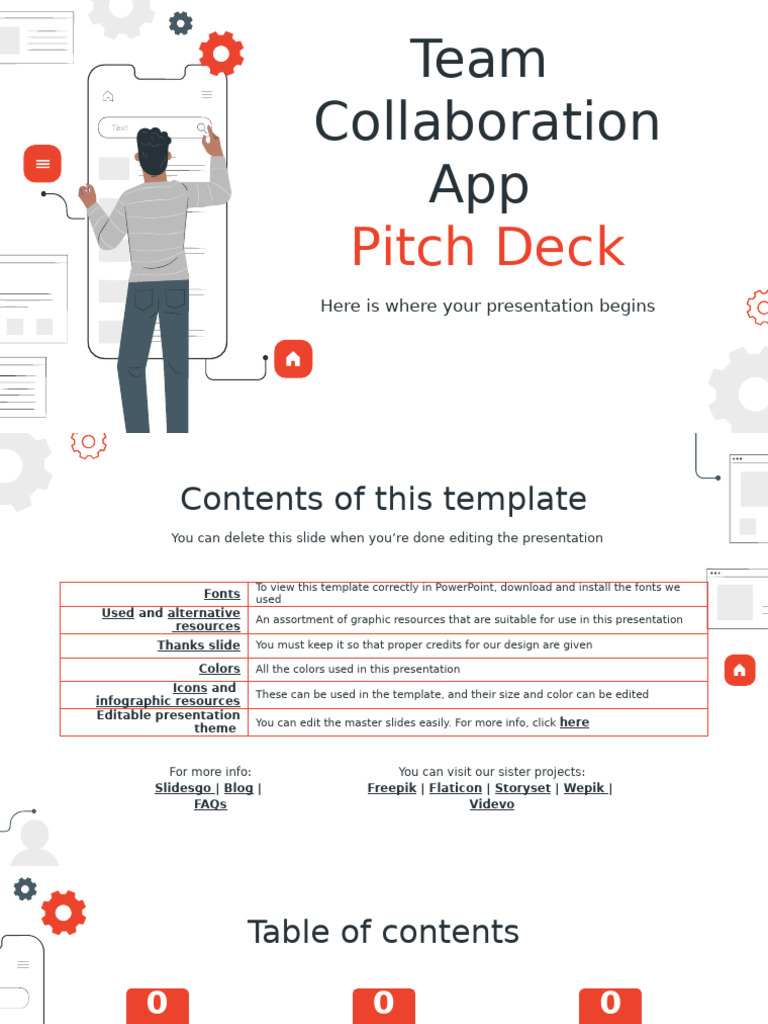 Team Collaboration App Pitck Deck by Slidesgo | PDF | Market (Economics) | Demand