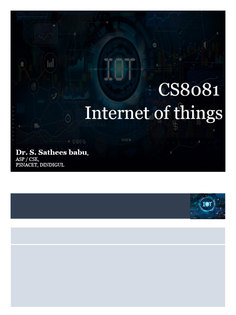CP4251 U1 Introduction | PDF | Internet Of Things | Radio Spectrum
