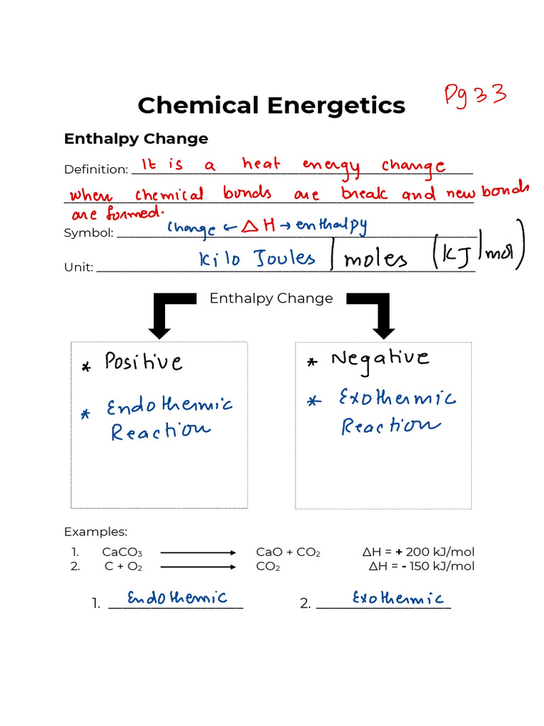 Solved Energy Changes - 241015 - 181452 | PDF | Chemical Reactions ...
