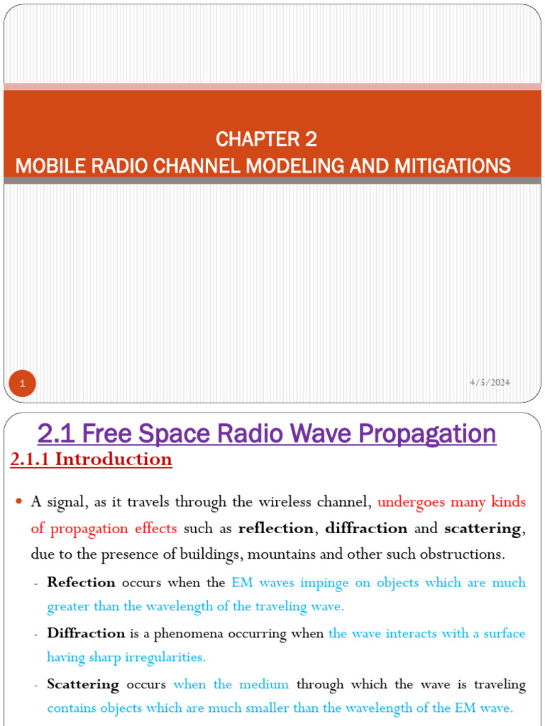 Chapter_2,_Mobile_Radio_Channel,_Modeling_and_Mitigations,_Wireless (4) | PDF | Radio ...