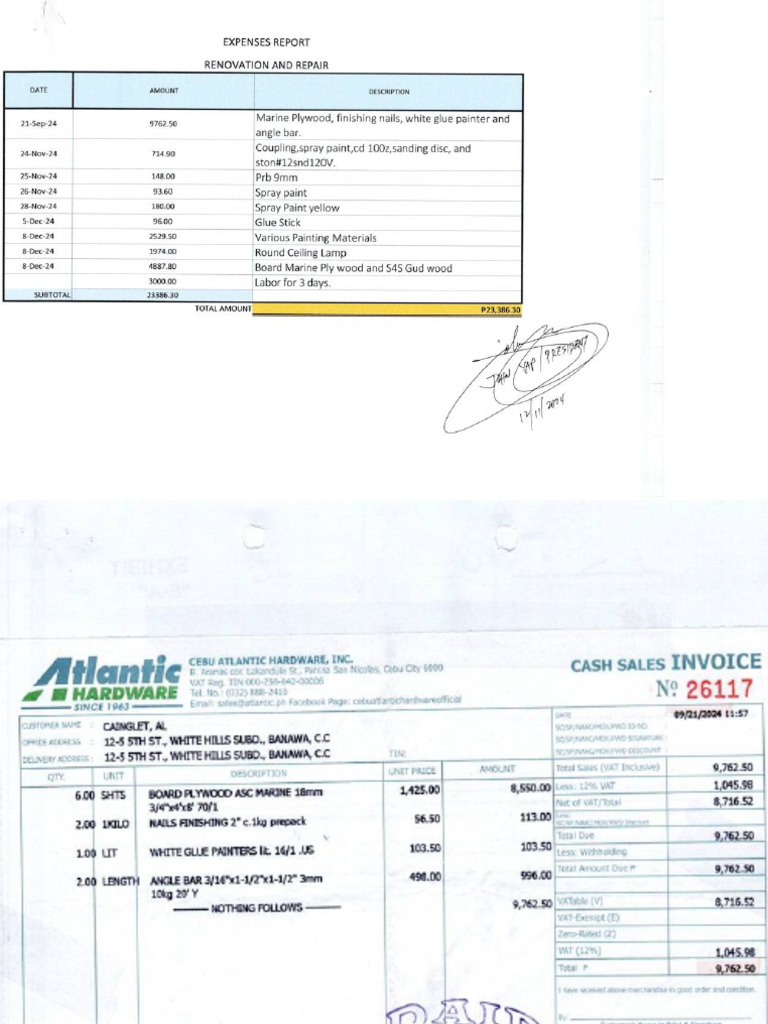 Sir AL Receipt | PDF