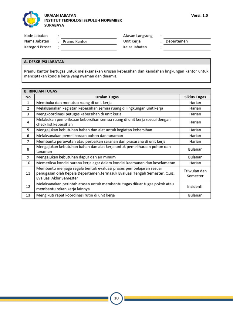 Departemen Pramu Kantor | PDF