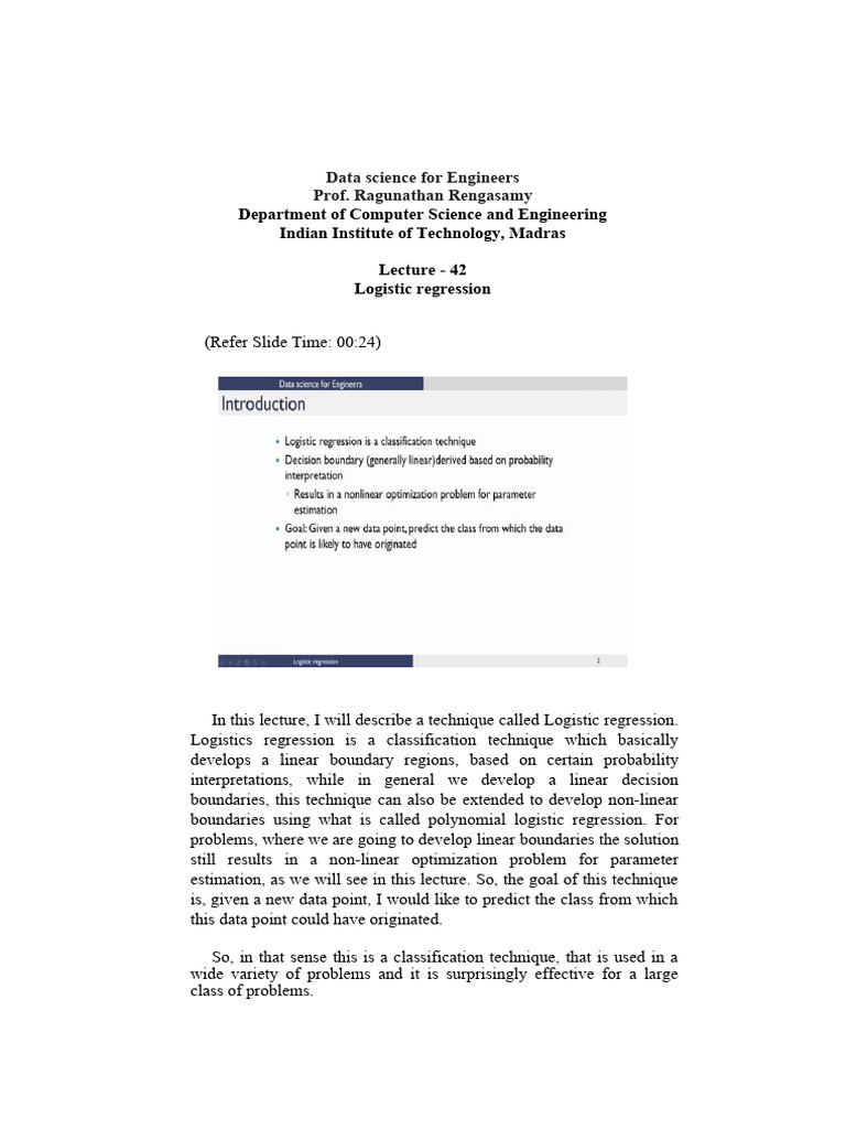 lec42 | PDF | Statistical Classification | Mathematical Optimization