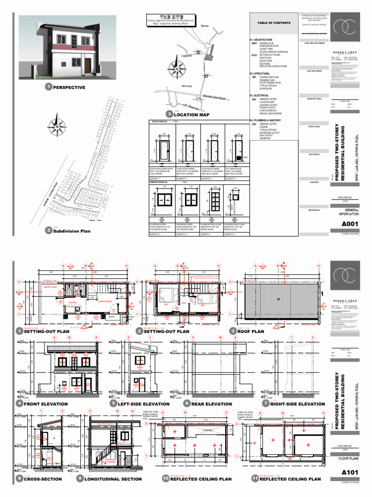 Proposed Two-Storey Residence Plans | PDF