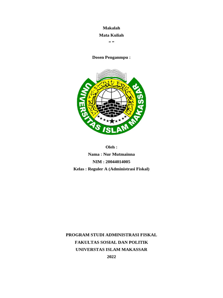 AF - Makalah Siklus Anggaran Publik (APBN) - Kelompok 5 - Mata Kuliah ...