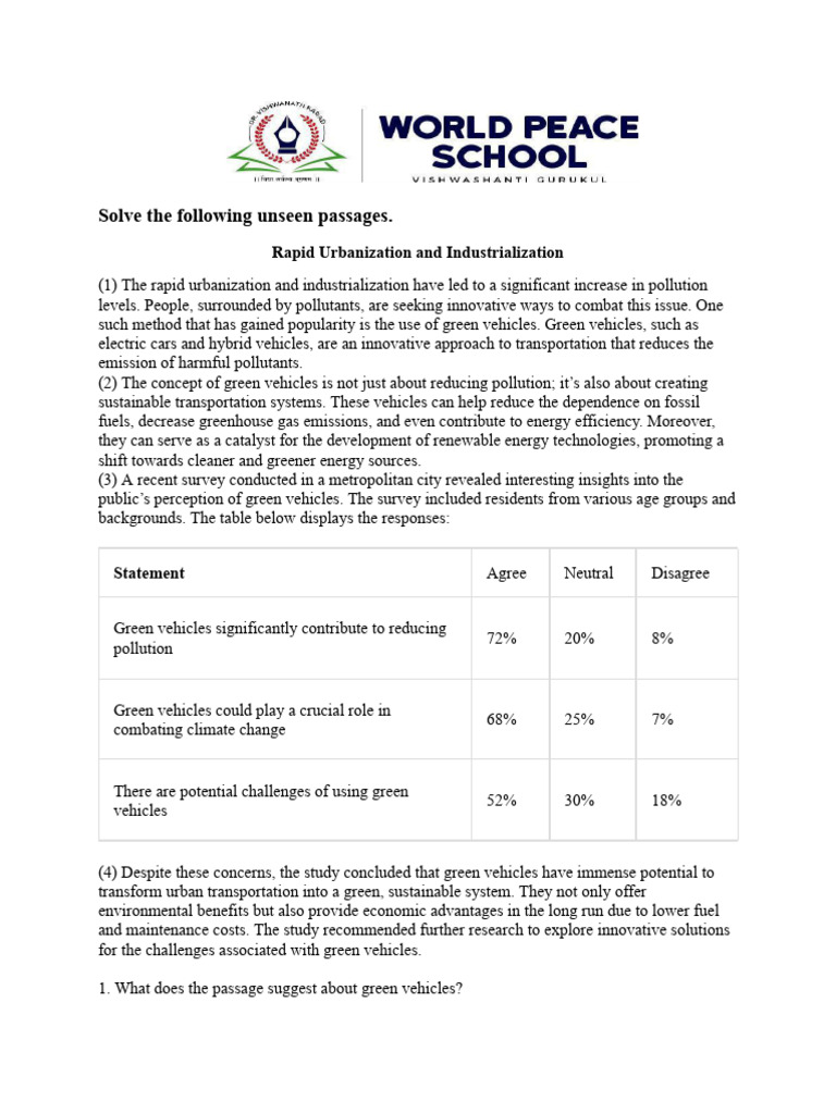 G10 English Worksheet | PDF | Energy Development