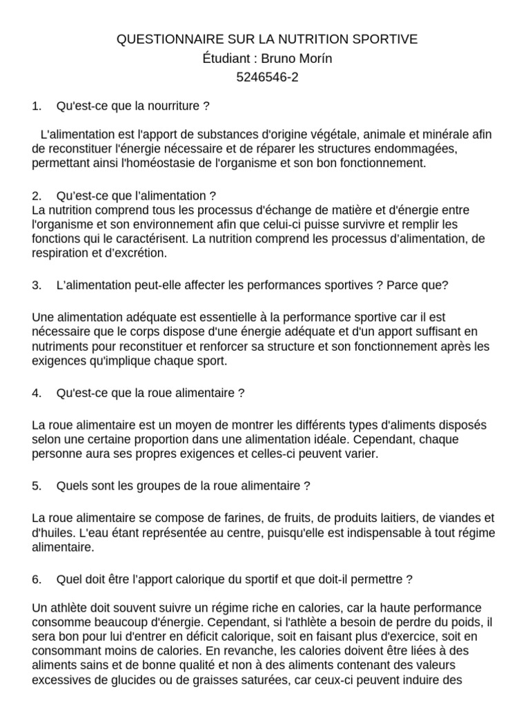 Nutrition Sportive : Guide Essentiel | PDF | Nutriments | Manger