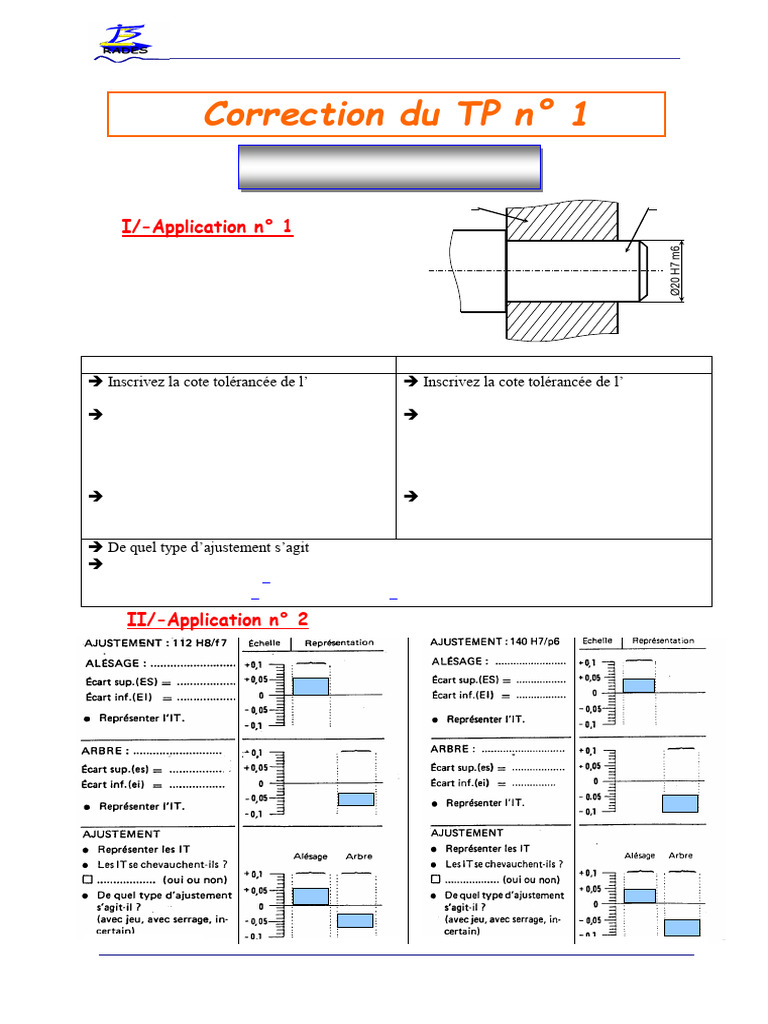 Cotation tolérancée : ajustements et calculs | PDF