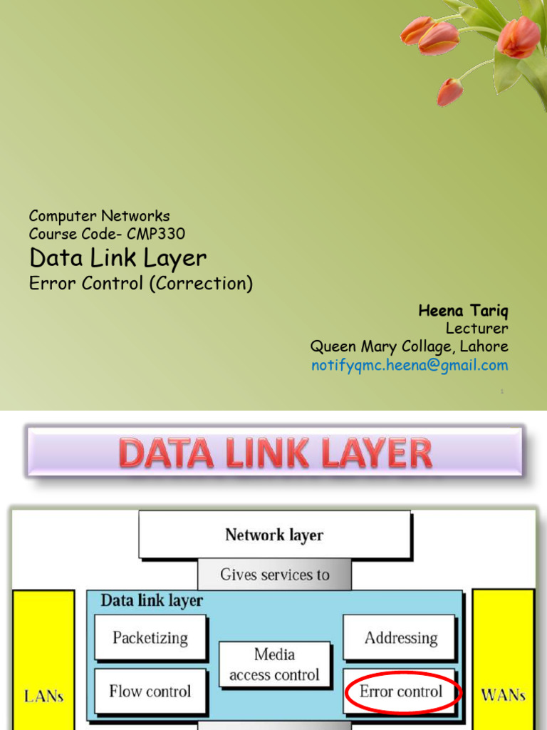 Error Correction in Data Link Layer | PDF | Error Detection And Correction | Computing