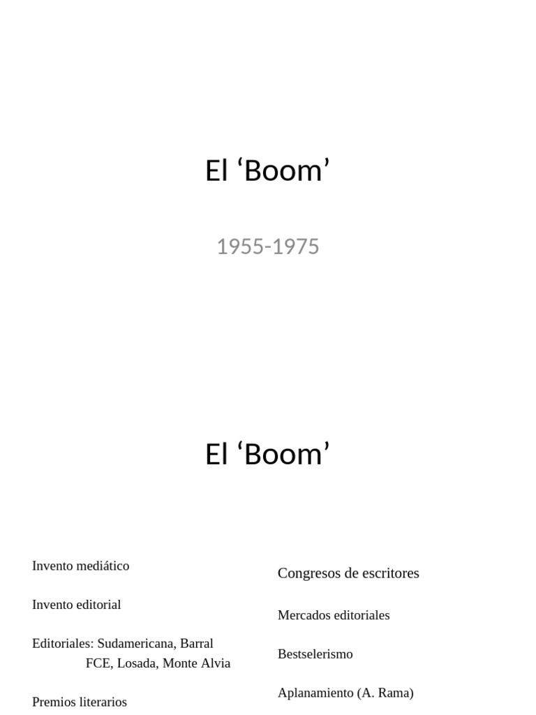 El Boom de la Literatura Hispanoamericana | PDF | Literatura ...