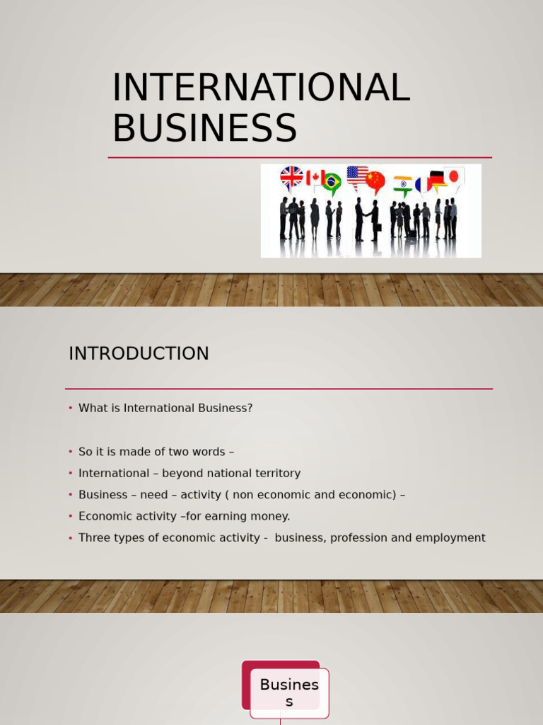Understanding International Business Basics | PDF | World Trade ...