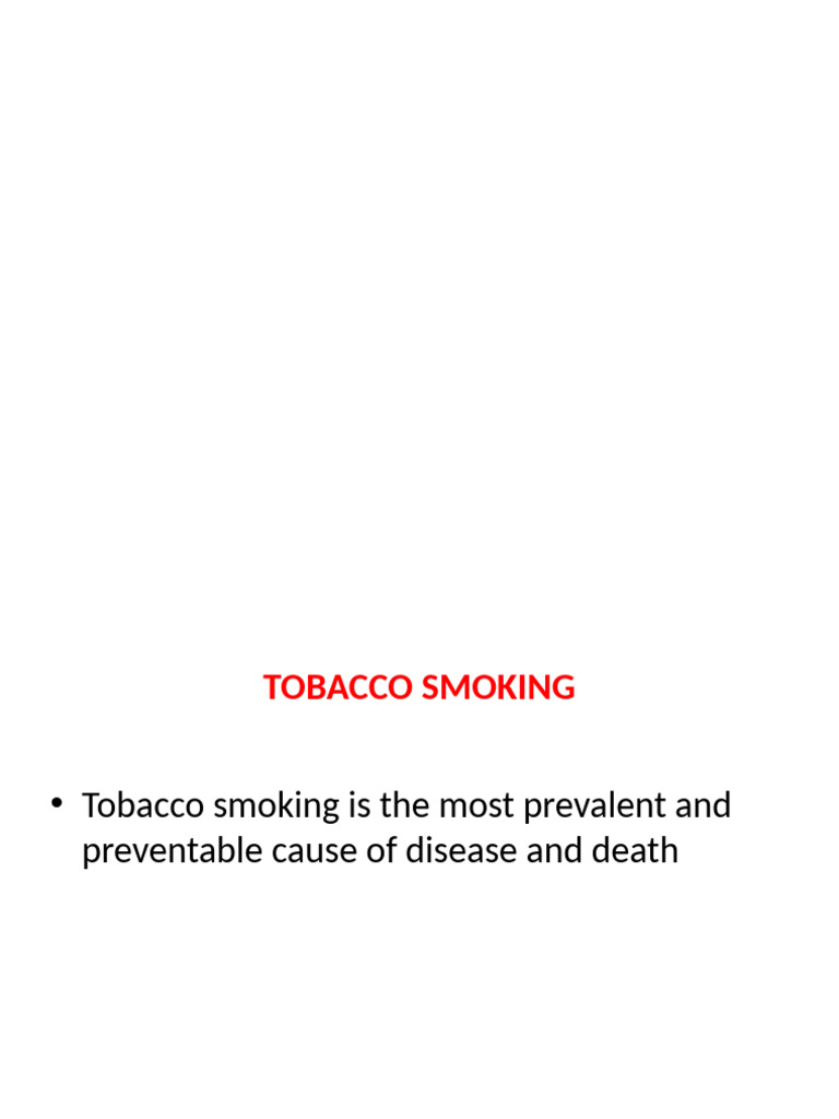Tobacco Smoking and Health Risks | PDF | Chronic Obstructive Pulmonary ...
