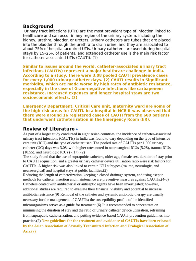 Palak - CAUTI With Corrections 2 | PDF | Catheter | Urinary Tract Infection