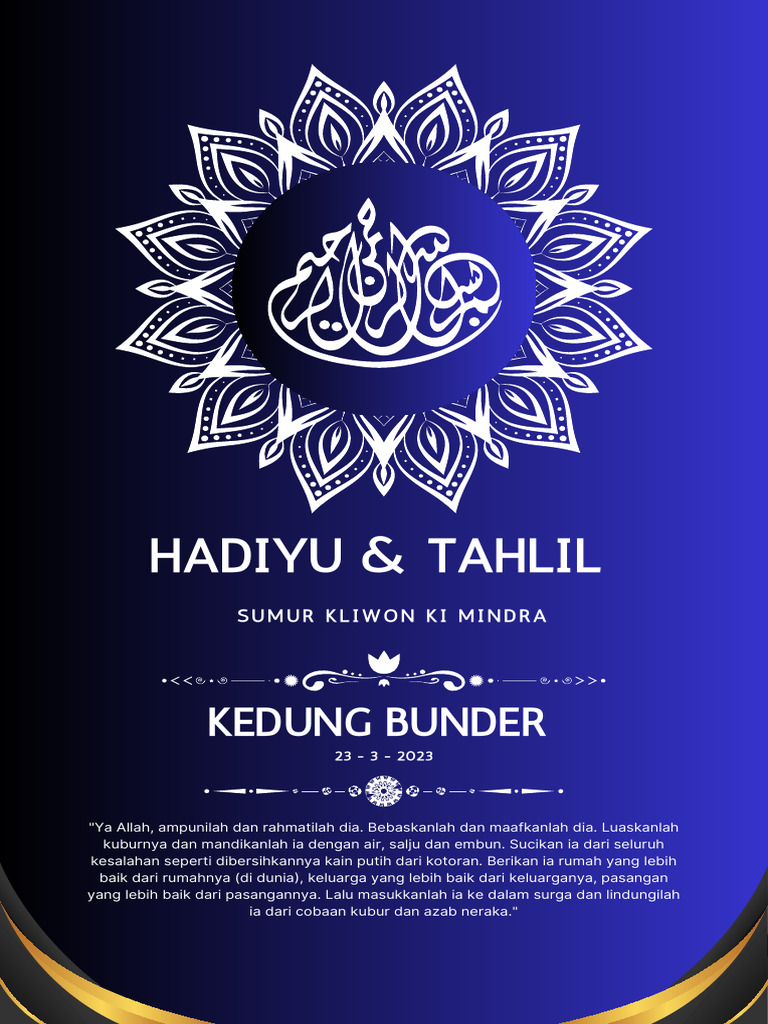Hitam dan Emas Modern Sampul Buku Yasin dan Tahlil | PDF