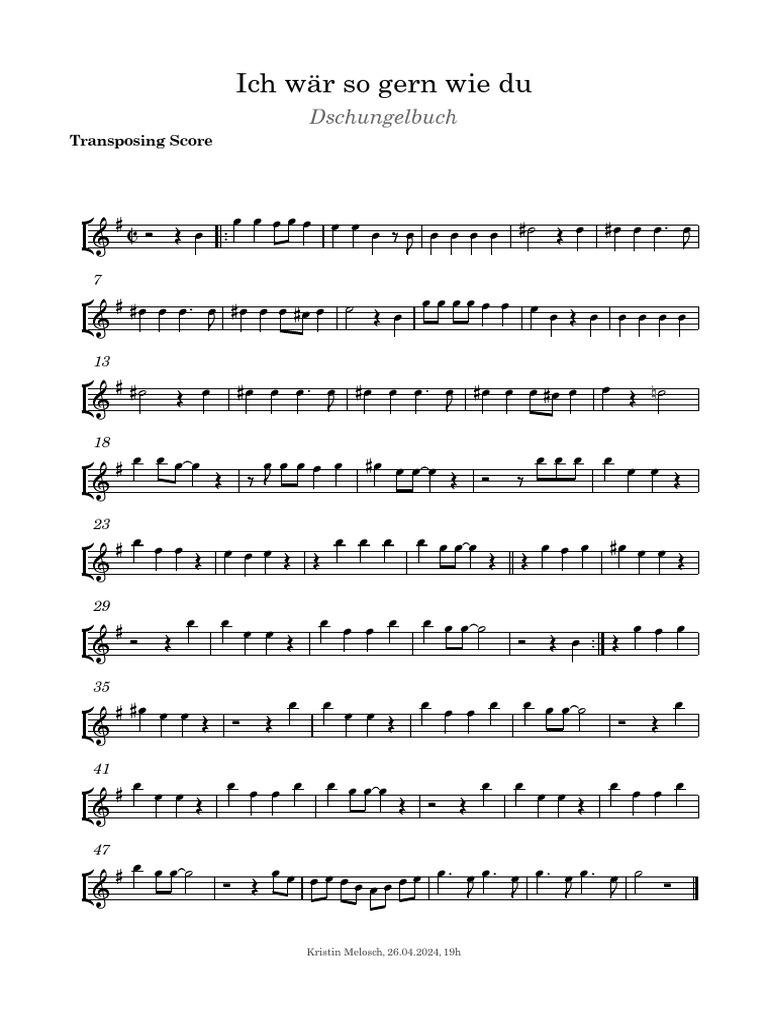 Ich Wär So Gern Wie Du | PDF