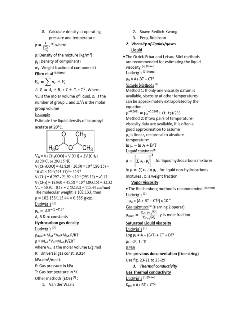 Process Engineering Calculations (Part 1) - 151 | PDF | Liquids | Density
