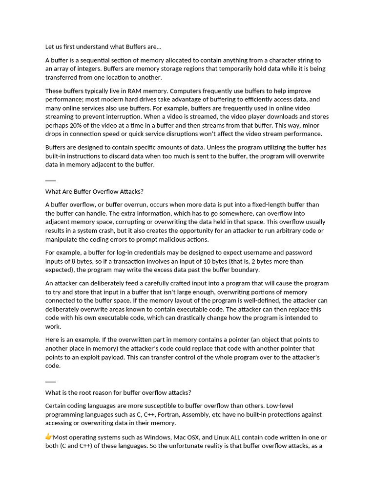 Let Us First Understand What Buffers Are | PDF | Computer Data Storage | Computer Programming