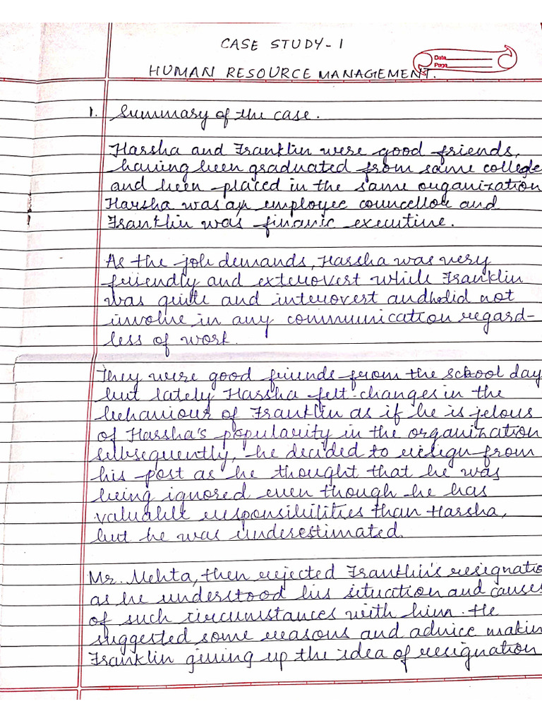 HRM Case Study 1 | PDF