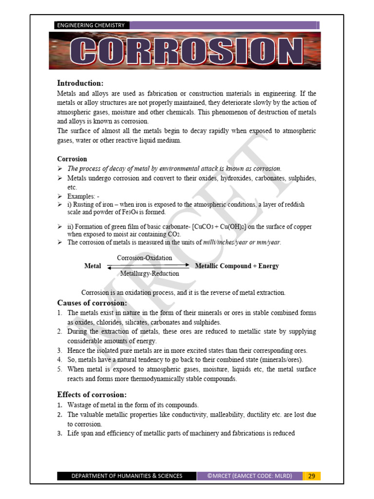 Understanding Corrosion in Metals | PDF
