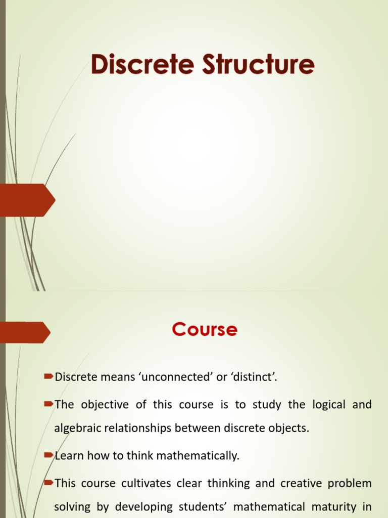 Lecture 1 - Discrete Structure - Logic and Proof - Part 1 | PDF | Discrete Mathematics ...