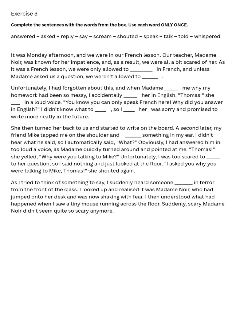 Exercise 3 (1) | PDF