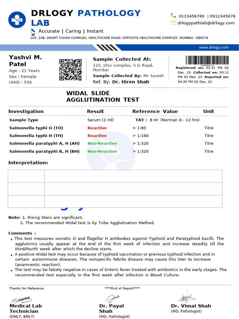 Positive-Widal-test-report-format-example-sample-t_250130_134954 | PDF ... Positive-Widal-test-report-format-example-sample-t_250130_134954 | PDF ...