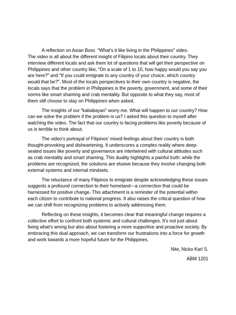 Asian Boss Reflection | PDF | Mindset | Behavioural Sciences