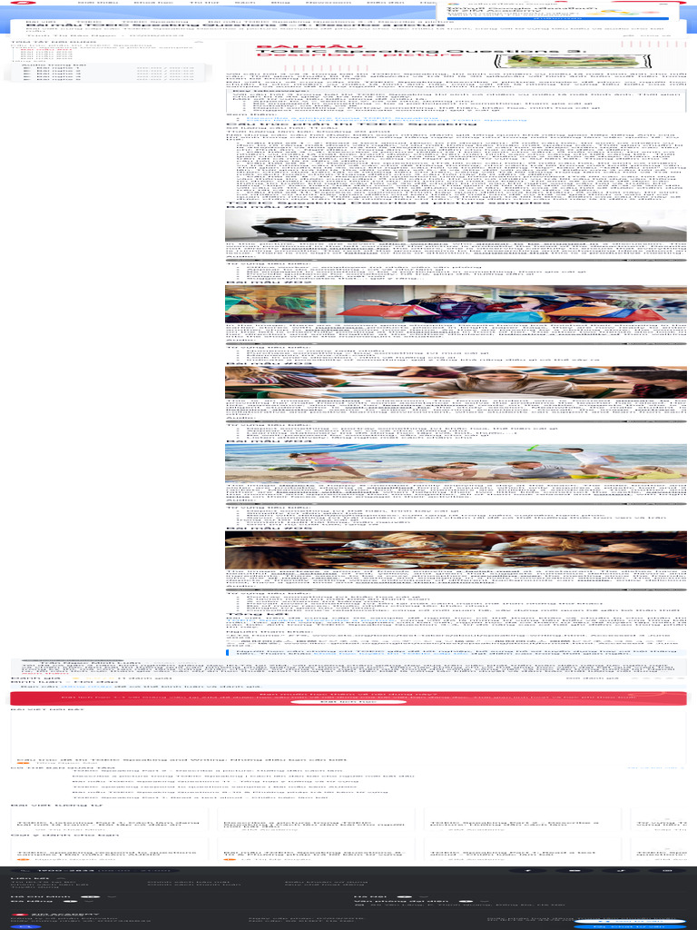 TOEIC Speaking Describe A Picture Samples - ZIM Academy | PDF