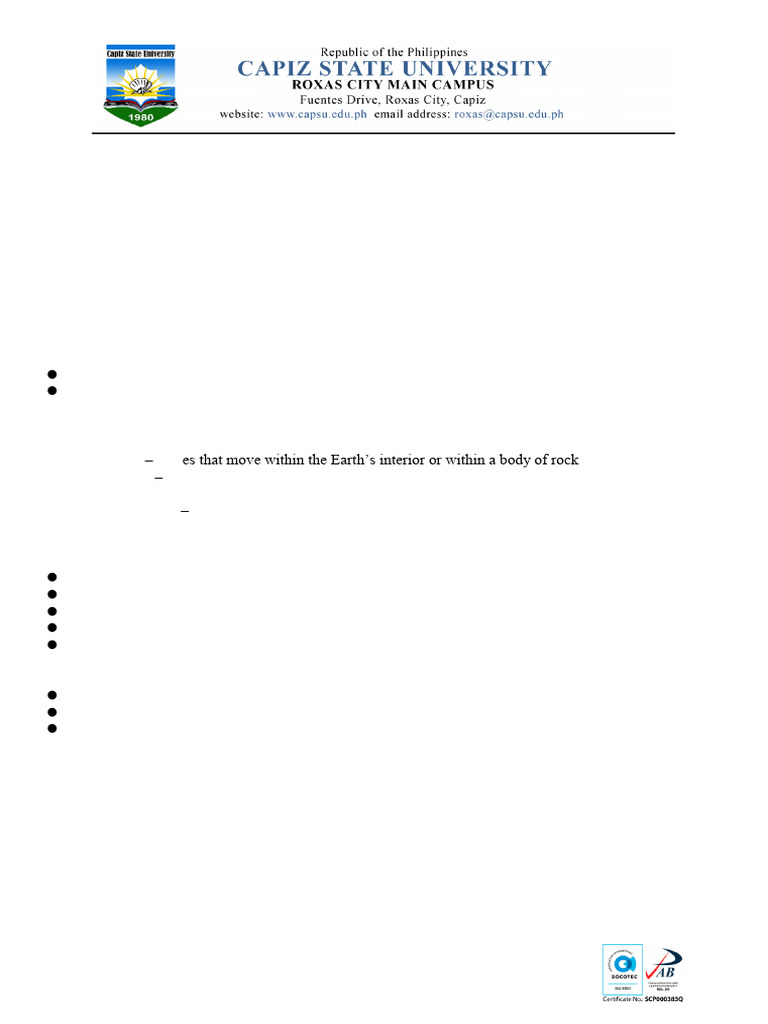 Chapter 4 Propagation of Earthquake Disturbances EARTHQUAKE WAVES 2 ...