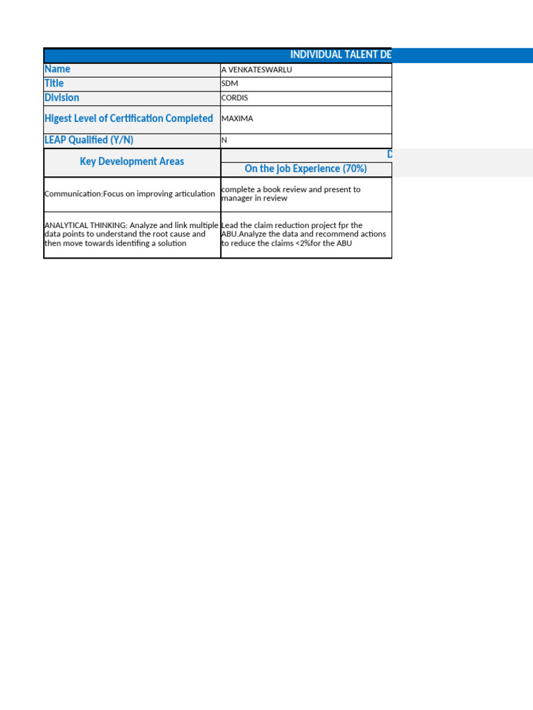 ASC IDP Template | PDF